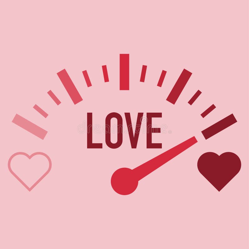 Love Meter Gauge Scale Valentine Day Vector Stock Illustration ...