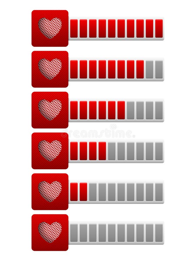 Love meter stock vector. Illustration of romantic, shape - 205813783