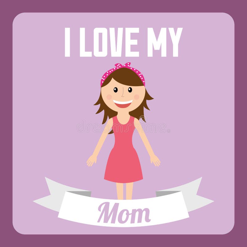 Love mom design stock illustration. Illustration of female - 46775776