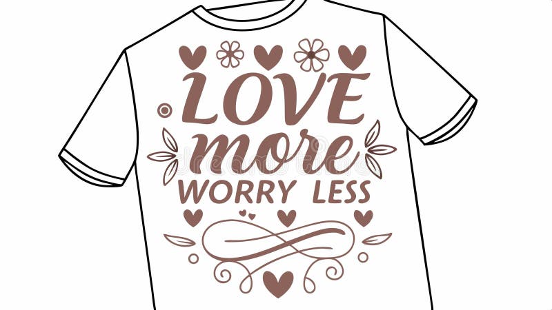 Love More Worry less Quote, Positive Thinking Message Vector Design ...