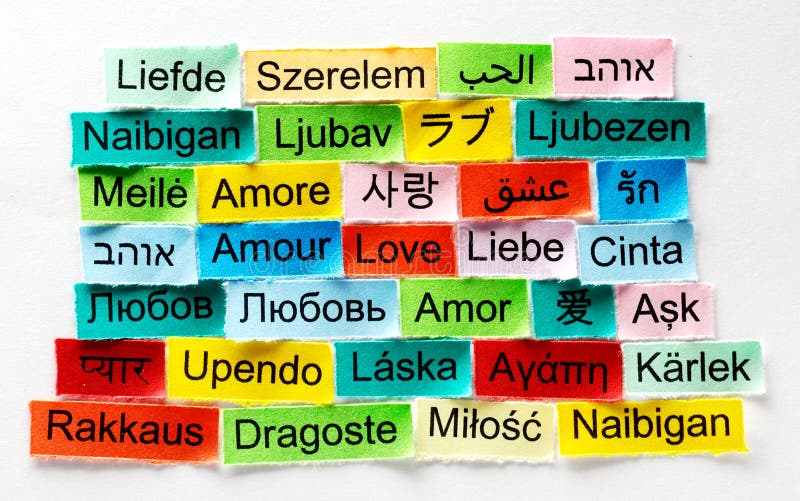 Multilingual "I Love You" Poster Stock Illustration - Illustration of ...