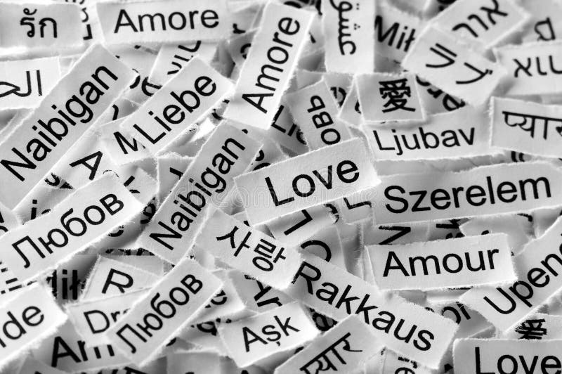 Love multilingual word stock photo. Image of message - 45296008