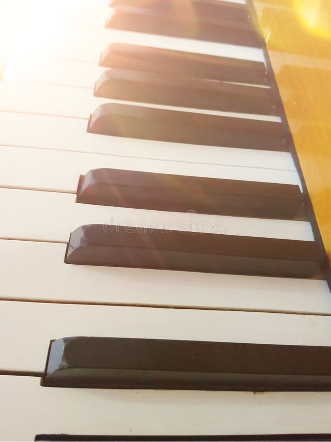 Old Piano in the Rays of Sunlight Stock Photo - Image of sound, black ...