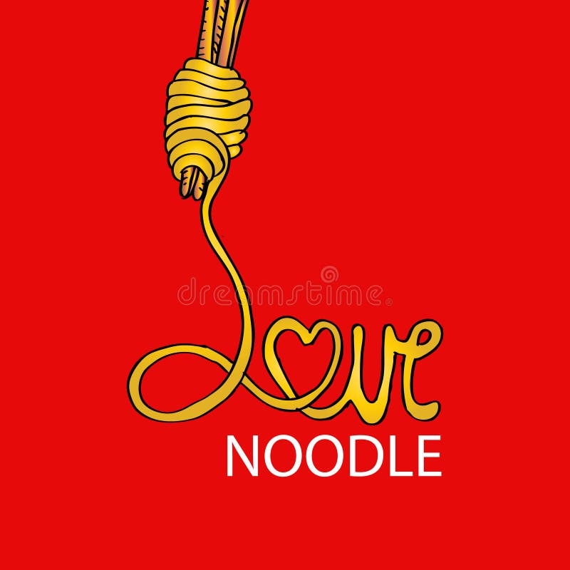 Love noodle stock illustration. Illustration of design - 87717505