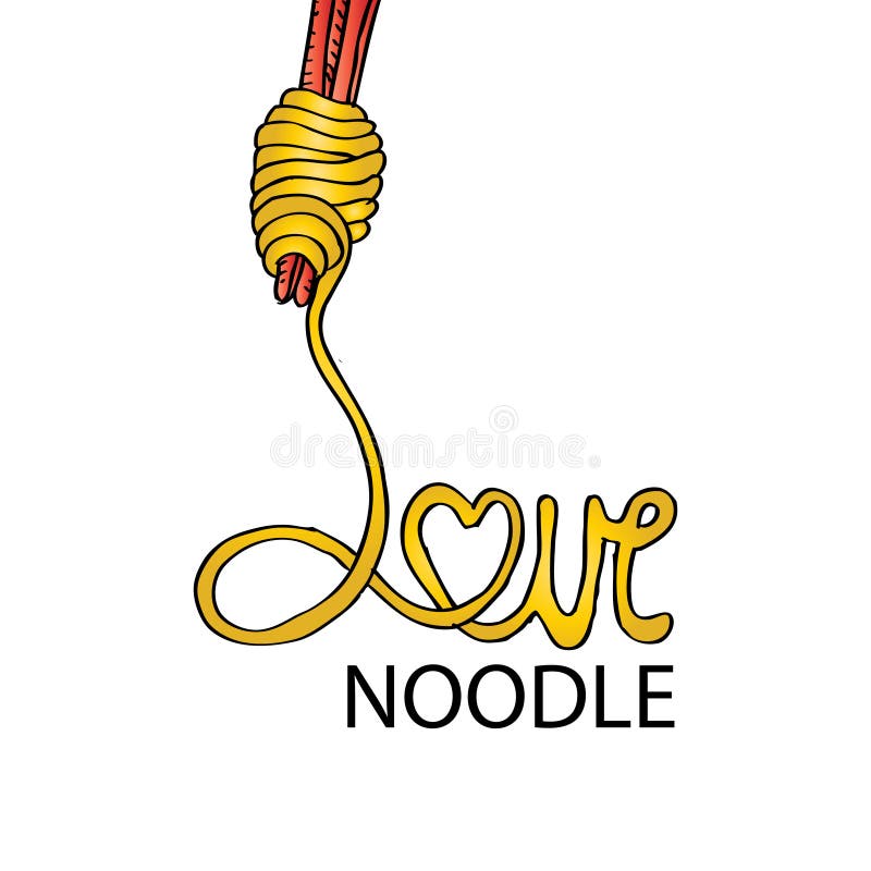 Love noodle stock illustration. Illustration of design - 87717505