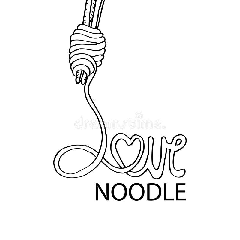 Love noodle stock illustration. Illustration of noodle - 87717815