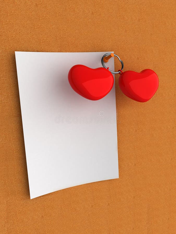 Love note on corkboard. stock image. Image of love, flipchart - 4163679