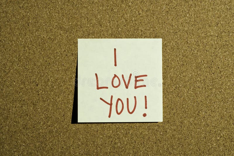 I love you post-it note stock photo. Image of romance - 64819342