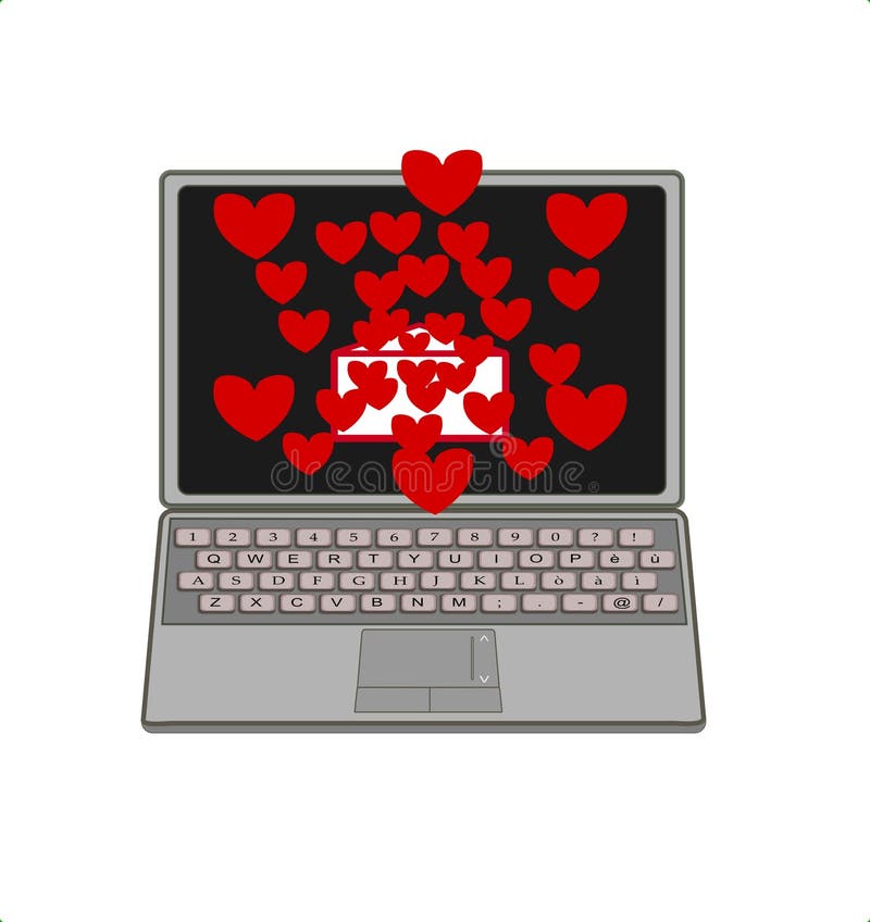 Cyber Love stock vector. Illustration of screen, network - 69519