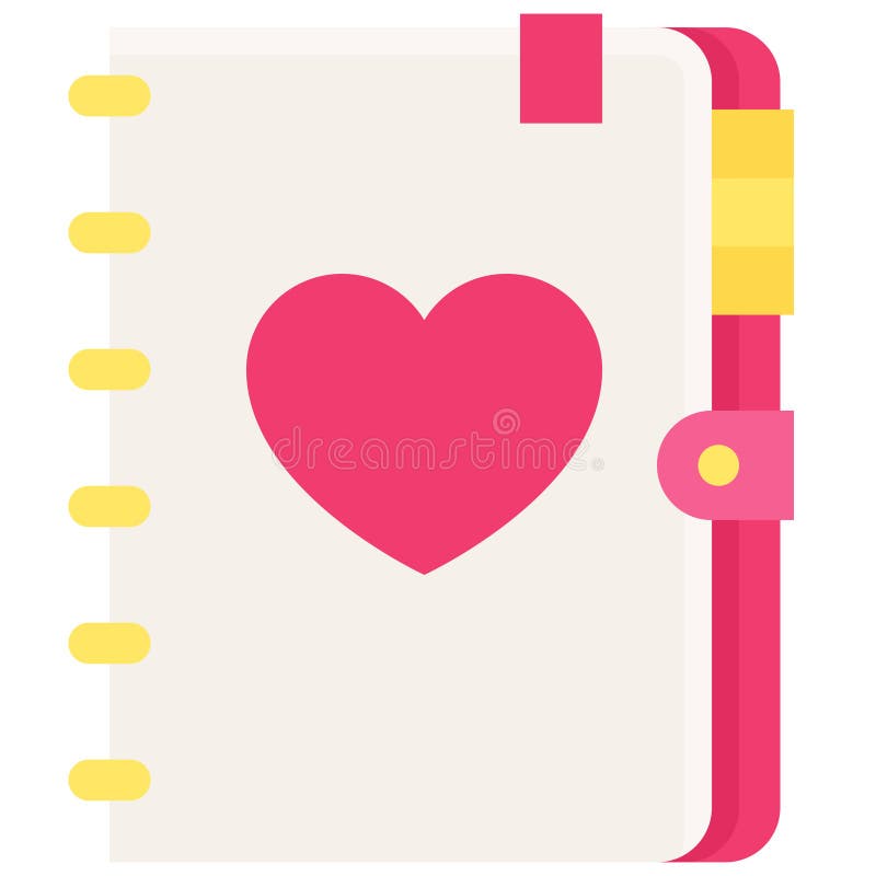 Love Notepad Icon, Love and Heart Vector Stock Vector - Illustration of ...