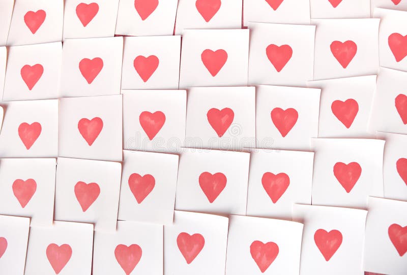 Love Notes. Background for Design with Red Hearts Stock Image - Image ...