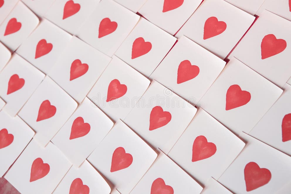 Love Notes. Background for Design with Red Hearts Background with Red ...