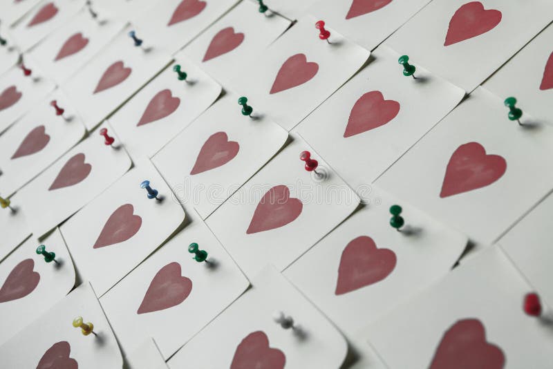 Love Notes. Background for Design with Red Hearts Background with Red ...