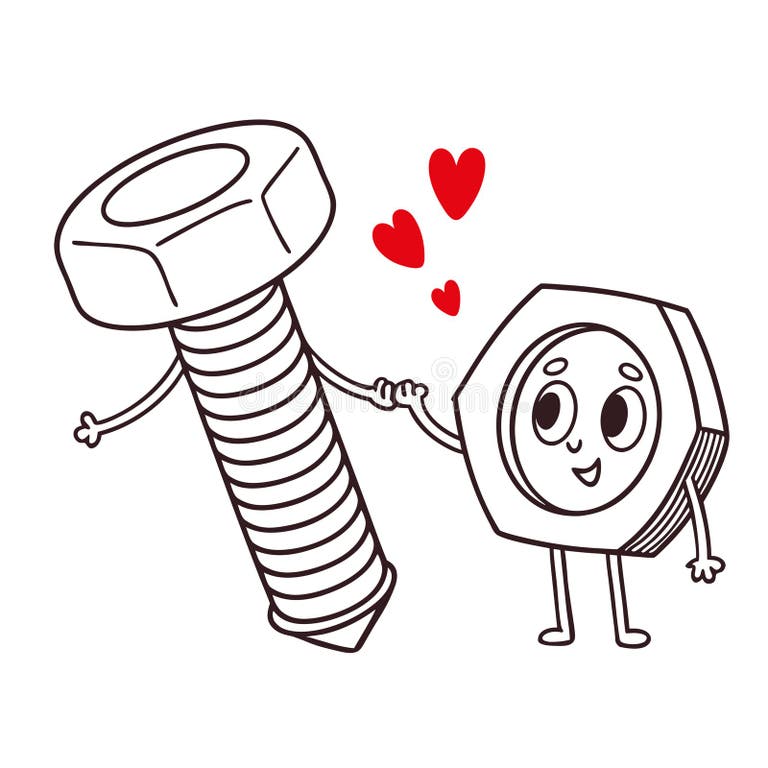 Cartoon Nut Bolt Stock Illustrations – 992 Cartoon Nut Bolt Stock ...
