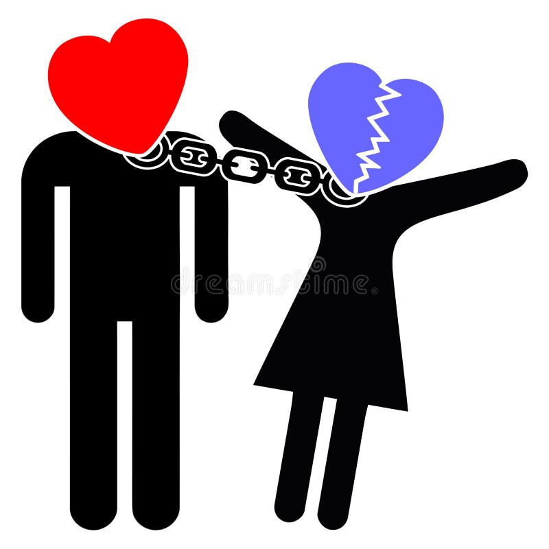 Love and Obsession stock illustration. Illustration of addicted - 58295432