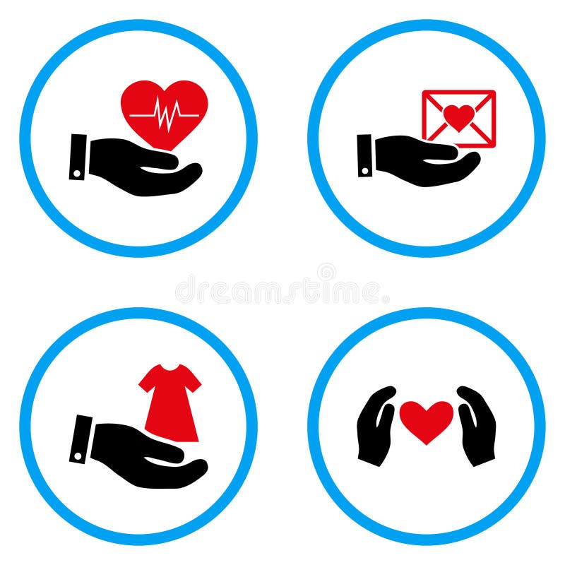Love Offer Hand Rounded Vector Icons Stock Illustrations – 8 Love Offer ...