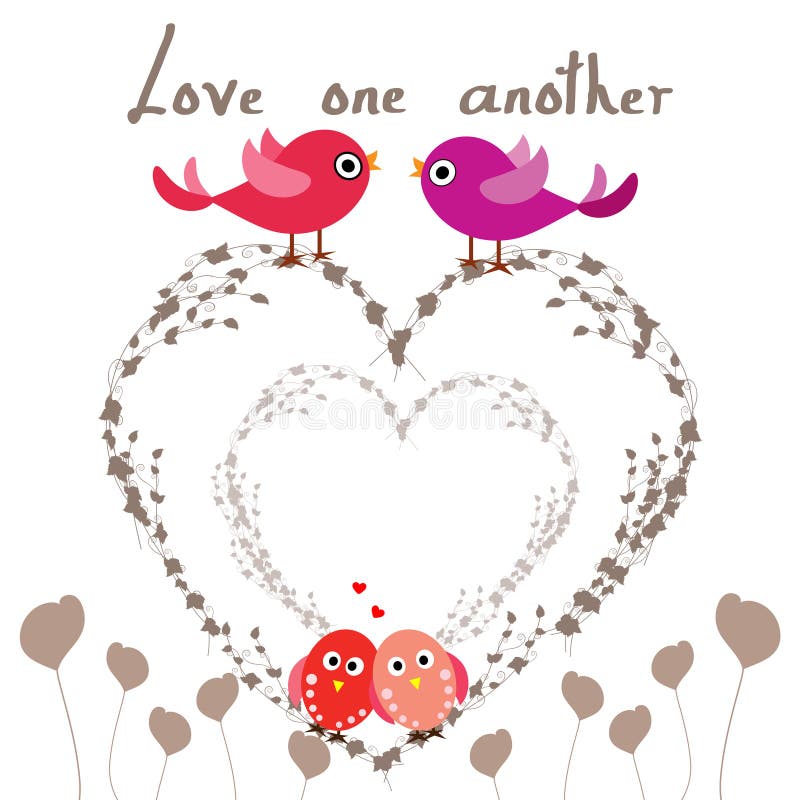 Love one another stock vector. Illustration of bird, graphic - 42210093