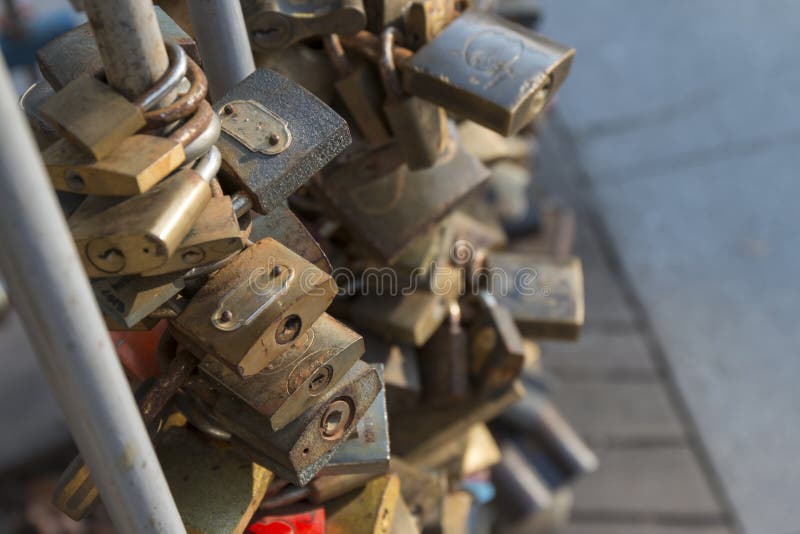 Love Padlock in Budapest stock image. Image of cologne - 65428767