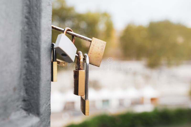 Lock of Forever Love at Golden Gate Bridge Stock Photo - Image of ...