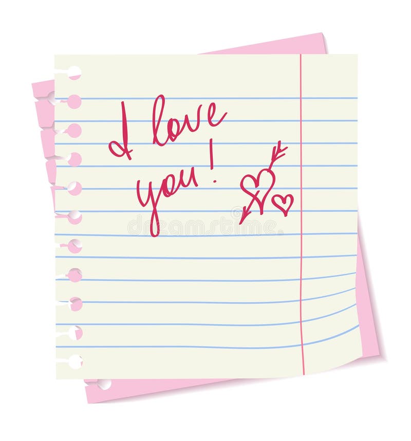 Love paper sheet stock vector. Illustration of color - 23076205