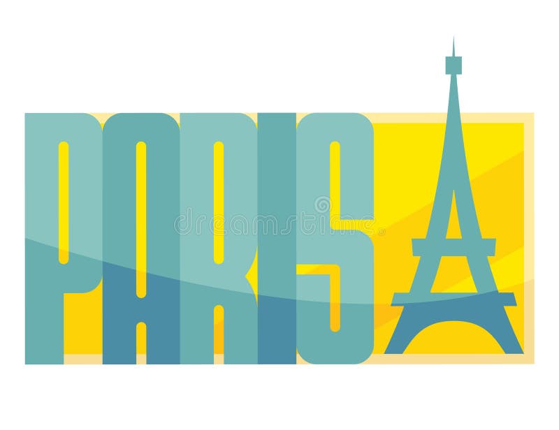 Love Paris Designed in the Style of a Travel Trunk Sticker, with the ...