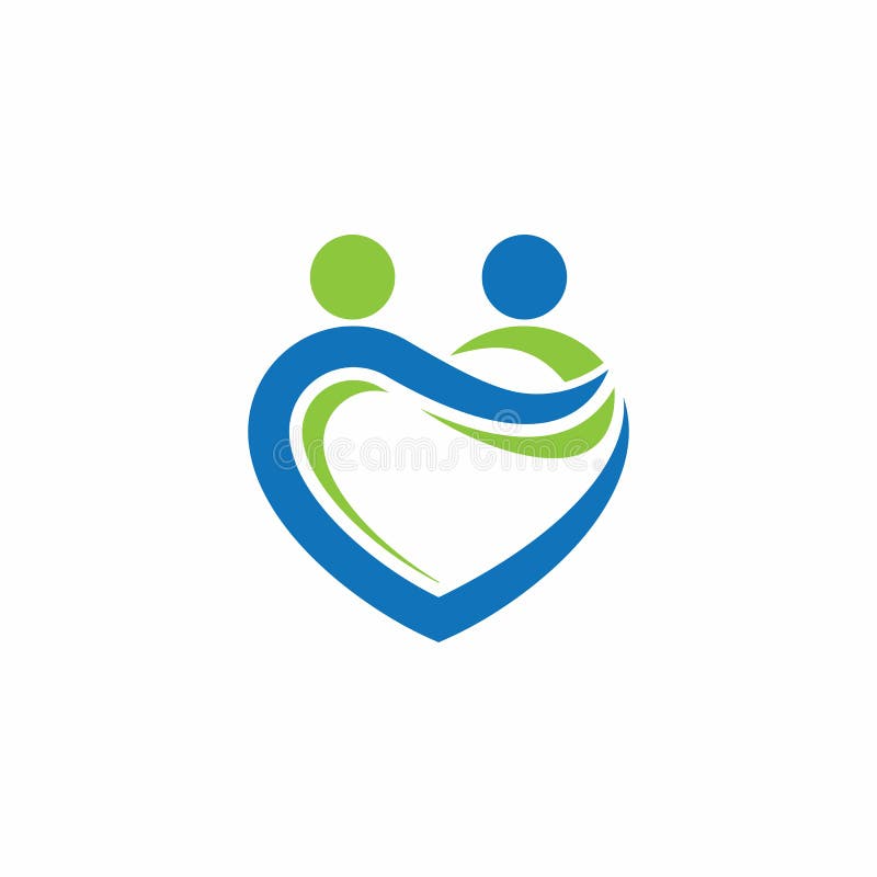 Heart People Love Logo Vector Icon Health Stock Vector - Illustration ...