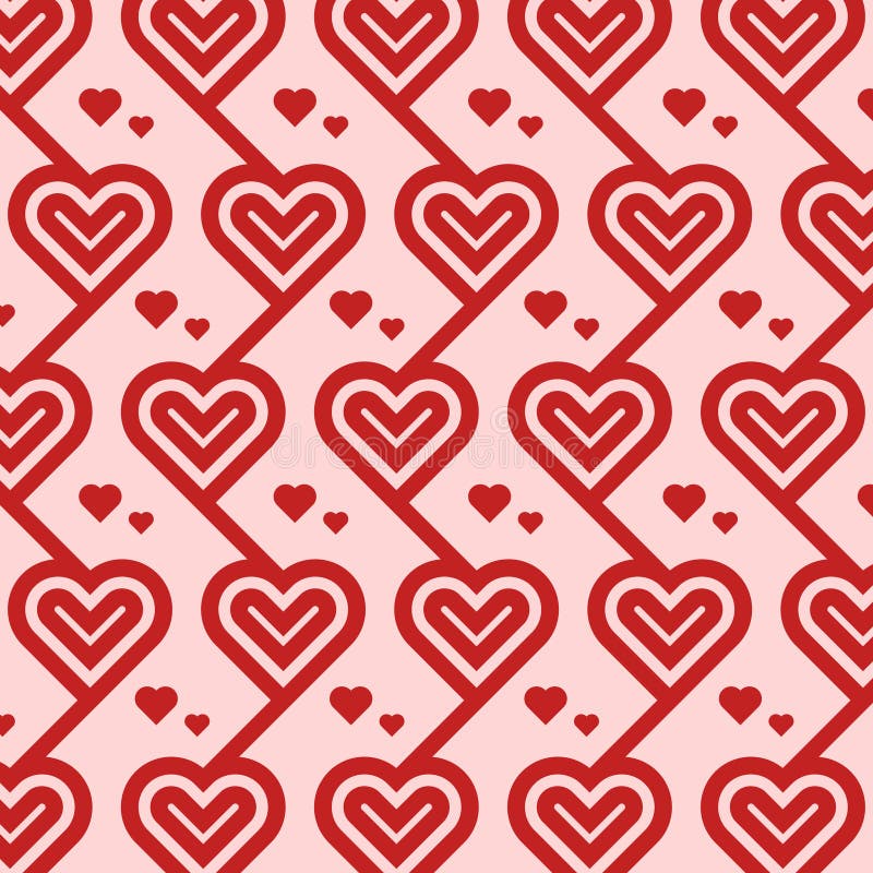 Love Pattern Background with Line Design Template, Background Suitable ...