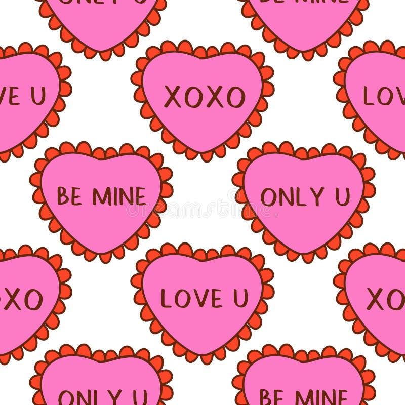 Love Pattern San Valentines Background Pink Heart Background Stock ...