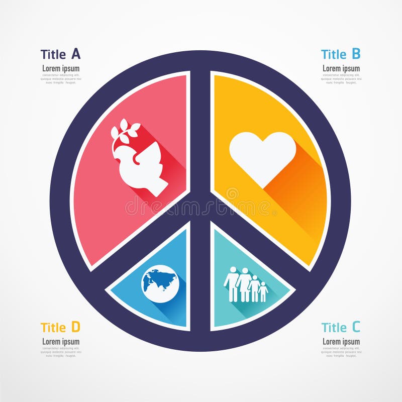 Love and Peace Jigsaw Banner. Concept Design Infographic Template ...