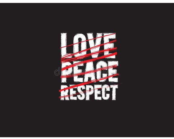 Love peace respect stock vector. Illustration of vector - 90609884