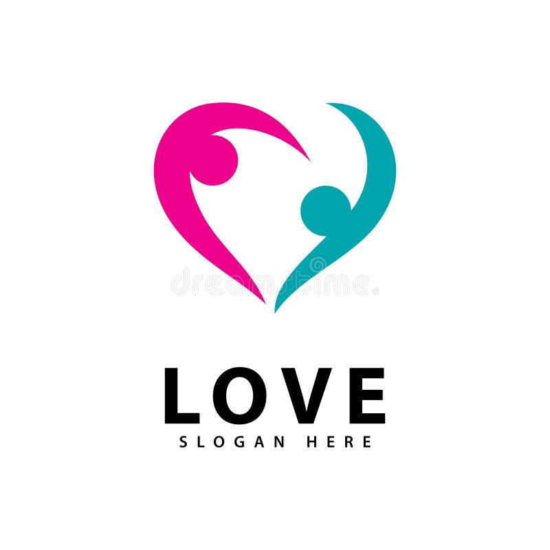 Love People Heart Logo Vector Stock Vector - Illustration of concept ...