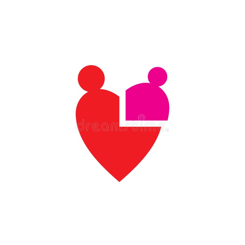 Love People Illustration Vector Icon Design Template Stock Vector ...