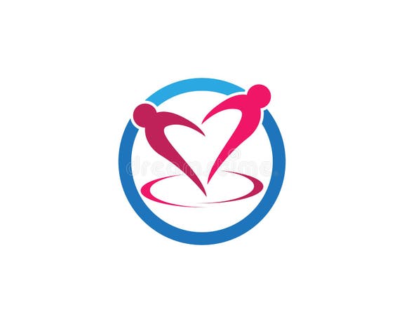 Love People Logo Design Template Stock Vector - Illustration of happy ...