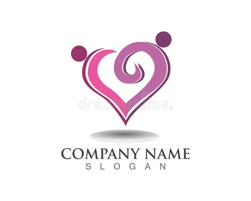 Love People Logos Vector Template Stock Illustration - Illustration of ...
