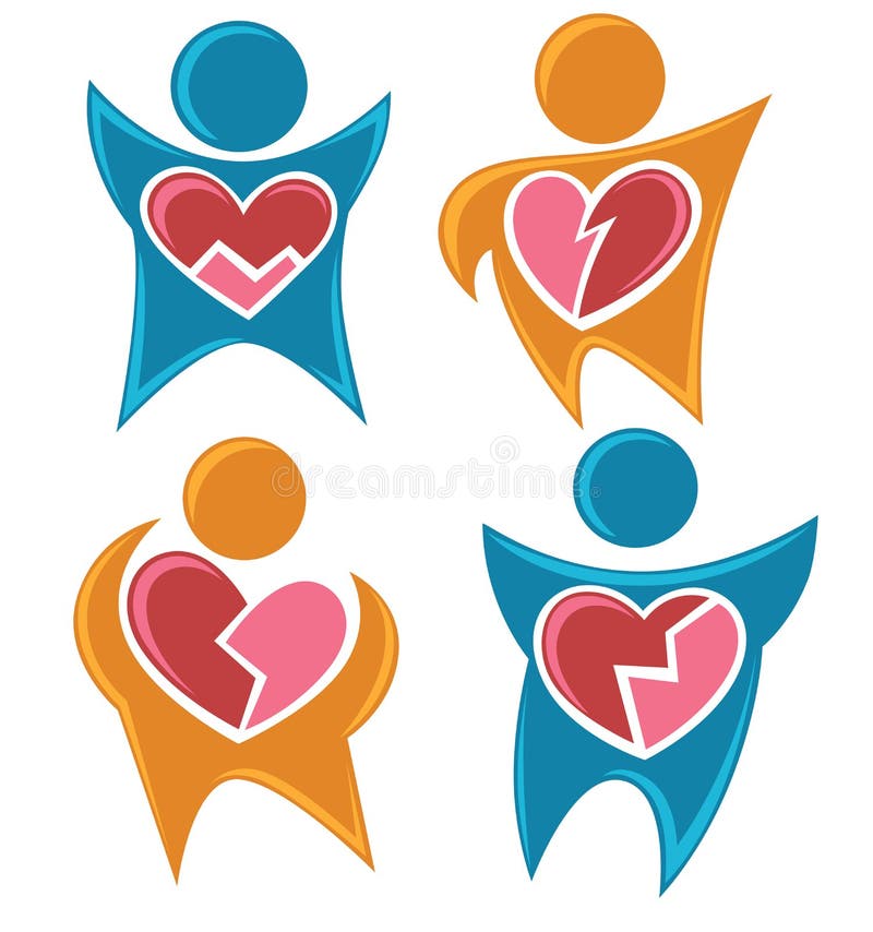 Set of Love People Logo Template Design Vector Stock Vector ...