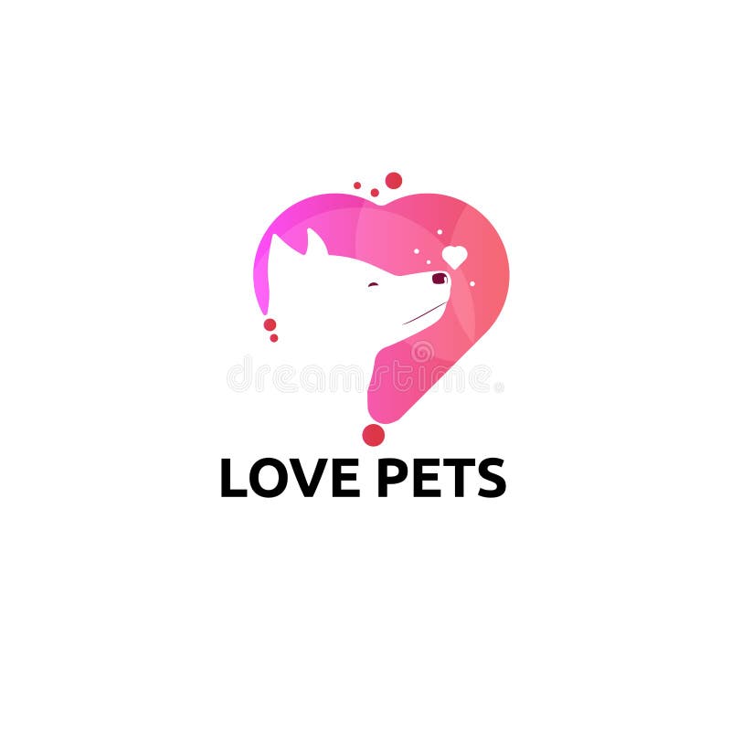Love Pet Logo Vector Concept, Icon, Element, and Template for Business ...
