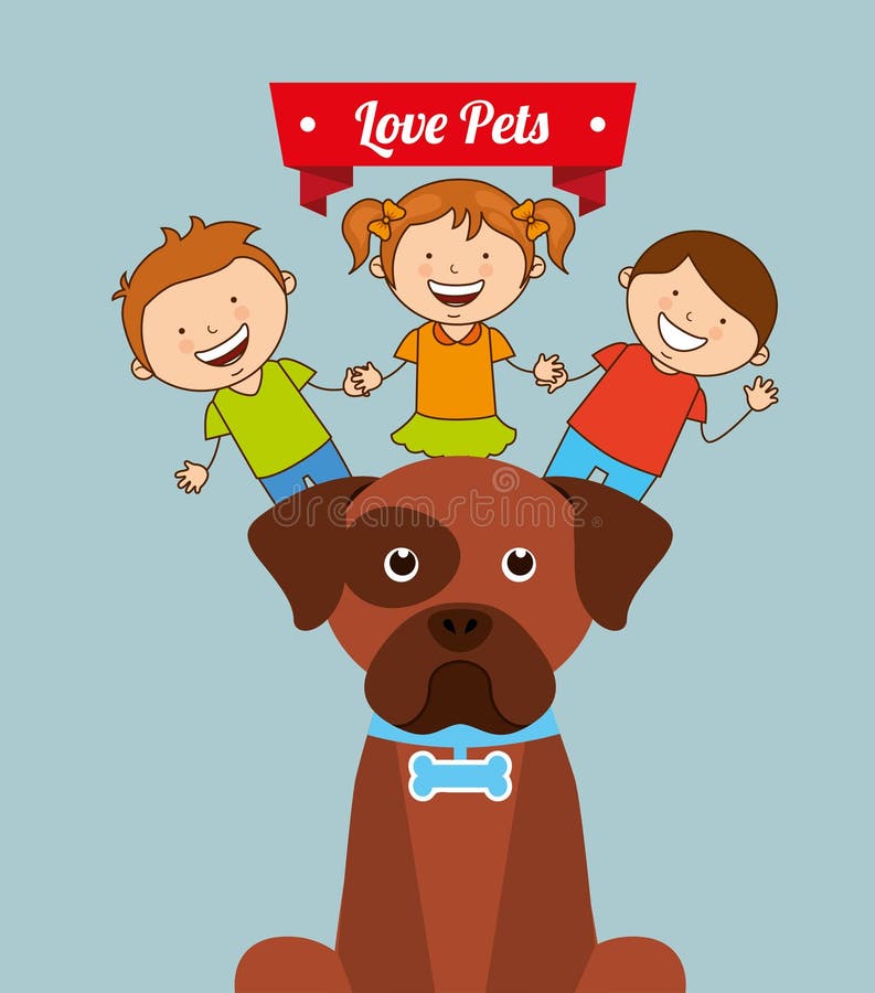 Love pets stock vector. Illustration of love, friendship - 60509118