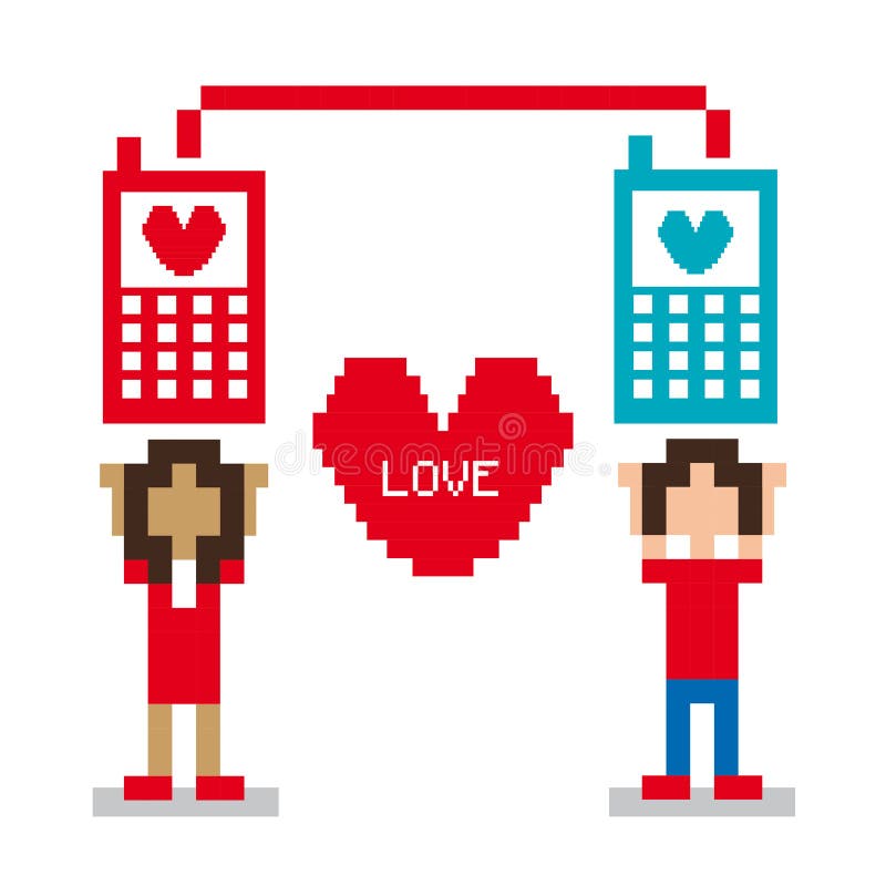 Love pixel design stock vector. Illustration of isolated - 31420109