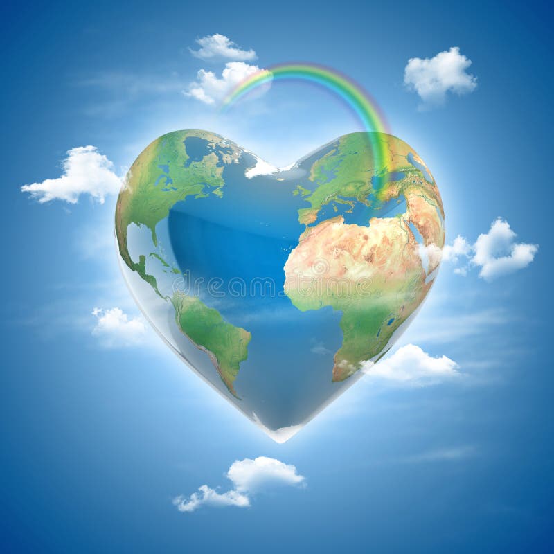 Love in planet Earth stock illustration. Illustration of lonely - 7963826