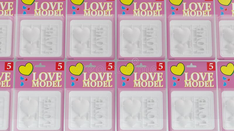 Love Plastic Kit 3d Rendering for Love Concept Stock Illustration ...