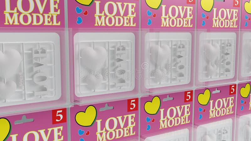 Love Plastic Kit 3d Rendering for Love Concept Stock Illustration ...