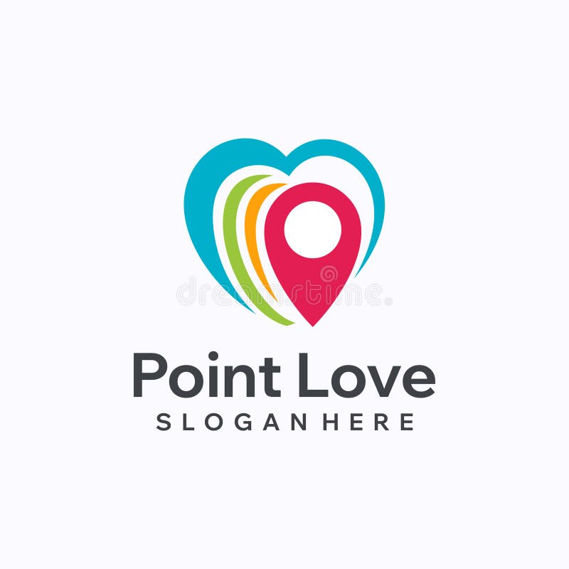 Love Point Logo Design Template Stock Illustration - Illustration of ...