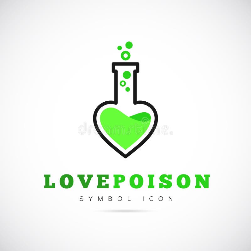 Love Poison Vector Concept Symbol Icon or Logo Stock Vector ...