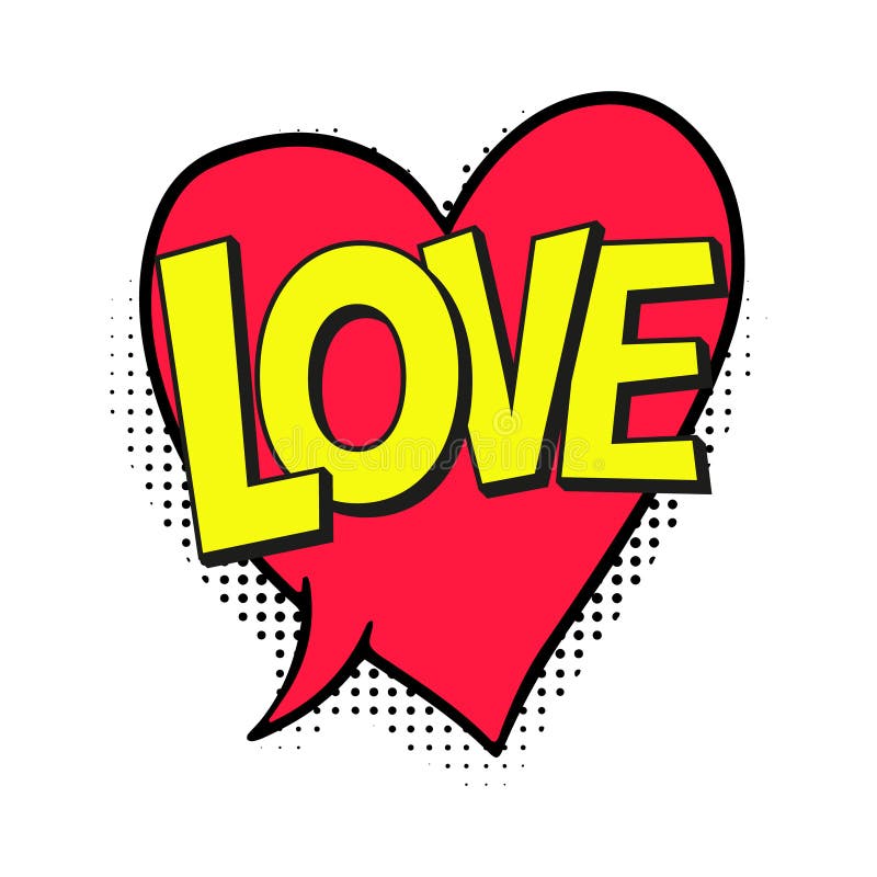 Love, Pop Art, Comic Sound Effect Stock Vector - Illustration of vector ...