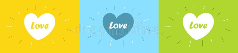 Love Poster Set Design Template Stock Vector - Illustration of ...