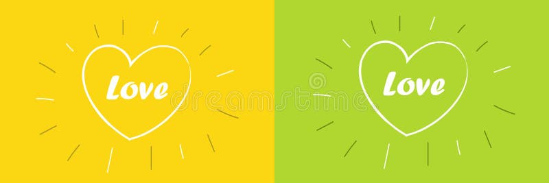 Love Poster Set Design Template Stock Vector - Illustration of love ...