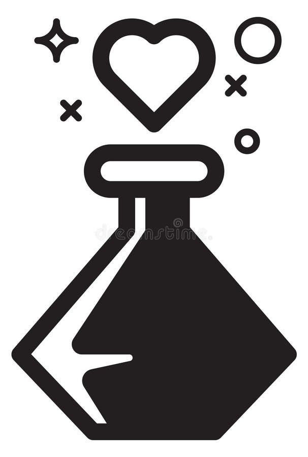 Love Potion Black Icon. Alchemy Drink Symbol Stock Vector ...
