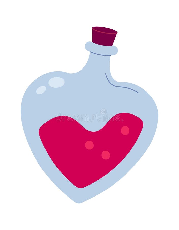 Love Potion Flat Icon Cupid Equipment Love and Relationship Stock Vector - Illustration of heart ...