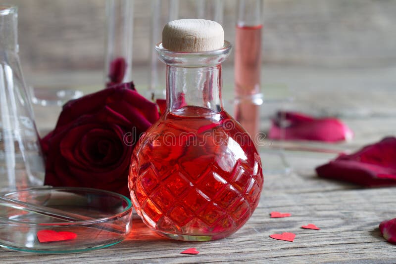 Love Potion Magic Elixir Alchemy, Valentine`s Day Concept Stock Photo ...