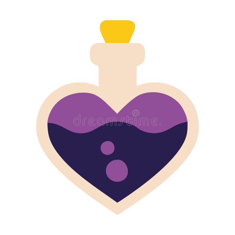 Love Potion Mystic Elixir Bottle Stock Vector - Illustration of vector ...